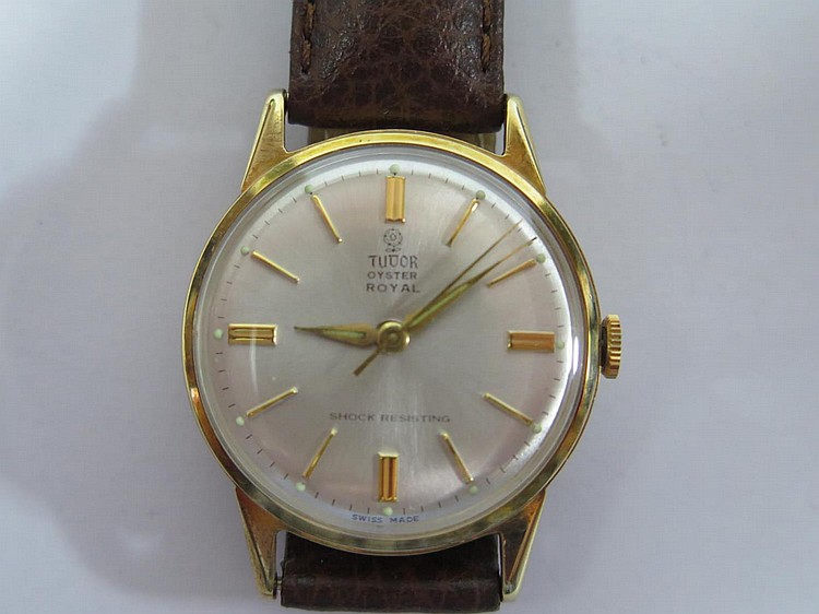 Sold Price: A Tudor Oyster Royal 9ct Gold Gent's Centre Seconds Manual ...