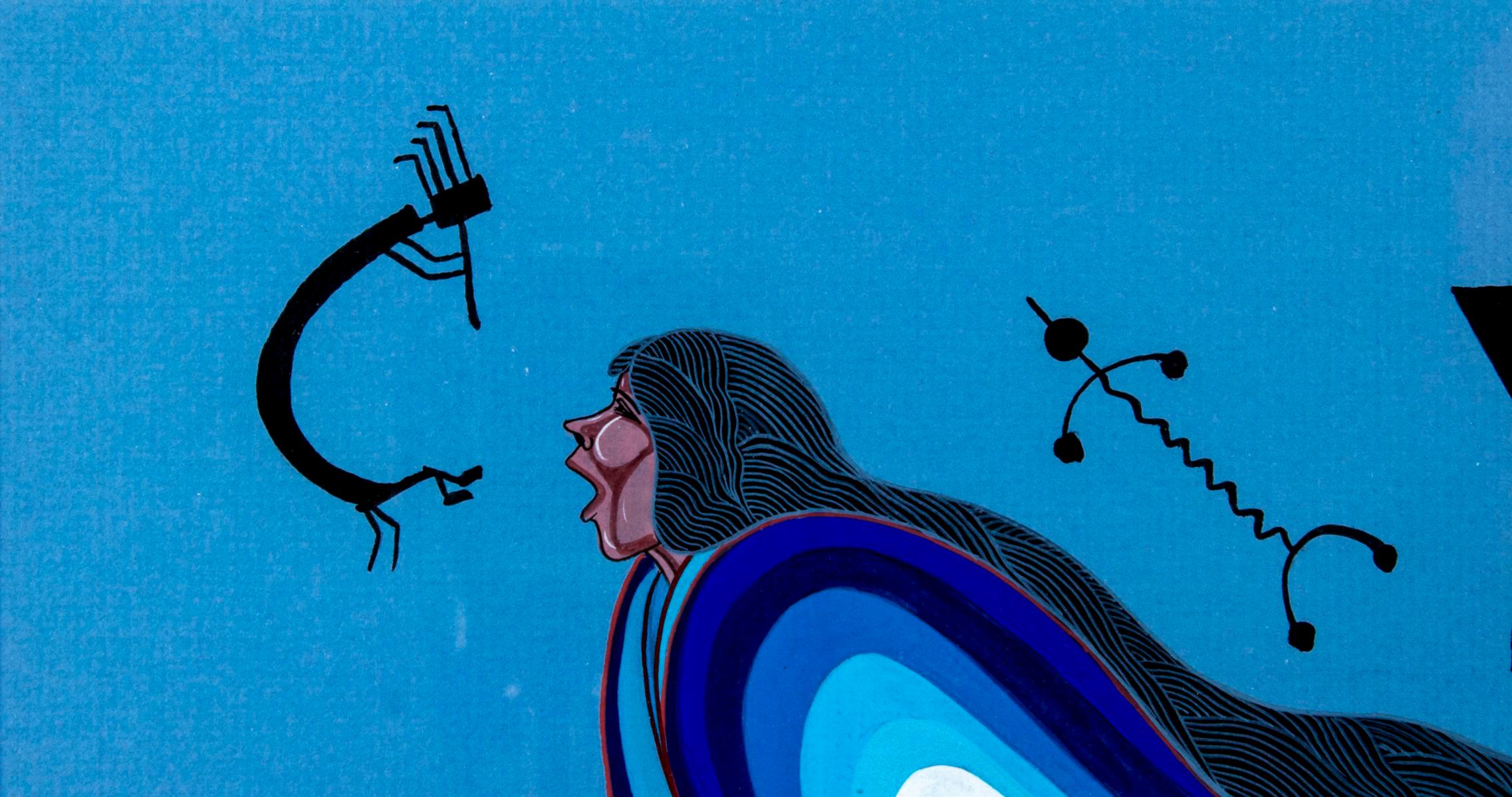 Sold Price: Justin Tso (Navajo,b 1948) gouache painting - Invalid date EST