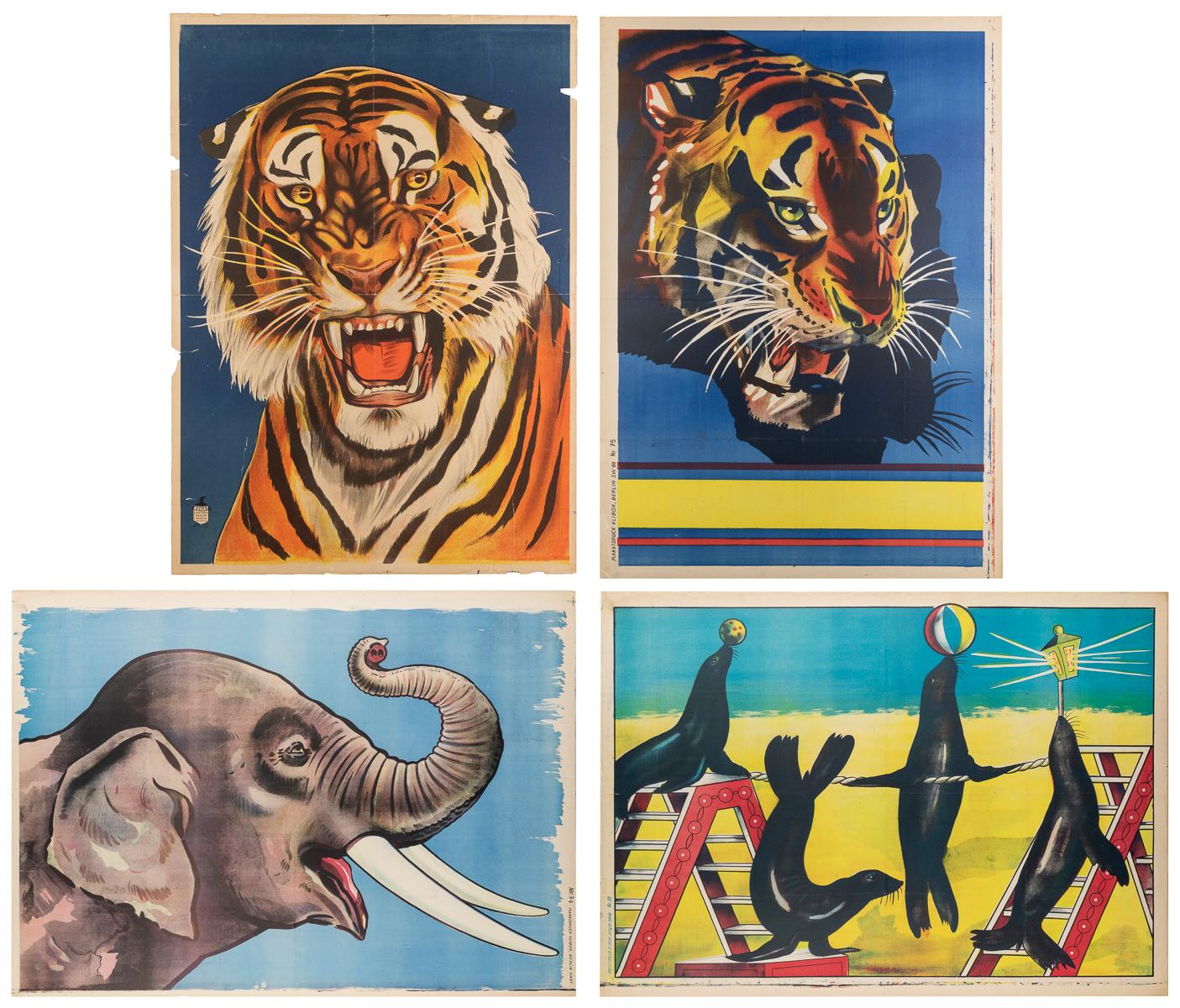 At Auction: Four Circus stock posters. Berlin: Plakat Druck Klibor, 20t...