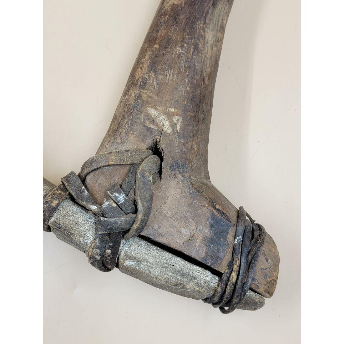 Sold Price: A VERY LARGE ANTIQUE ALASKAN / INUIT BONE ADZE / TOOL ...