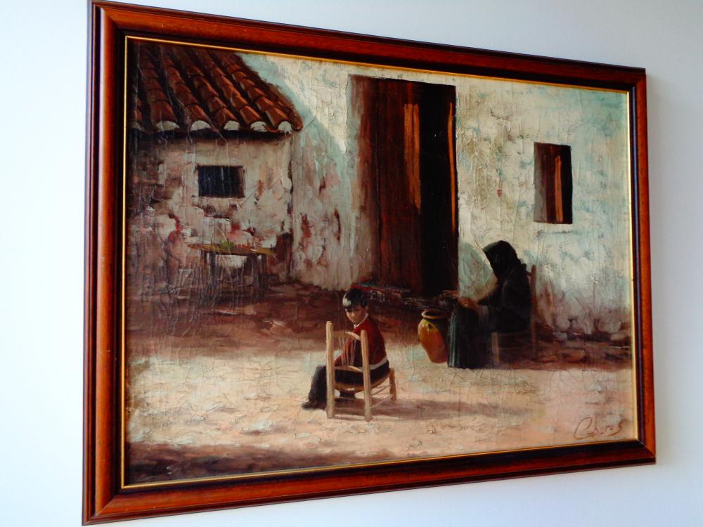 Sold at Auction: Manuel Cuberos, MANUEL CUBEROS - Oil on Canvas