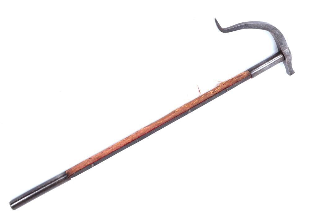 At Auction: SILVER INLAID INDO-PERSIAN WAR HAMMER, 19TH C.