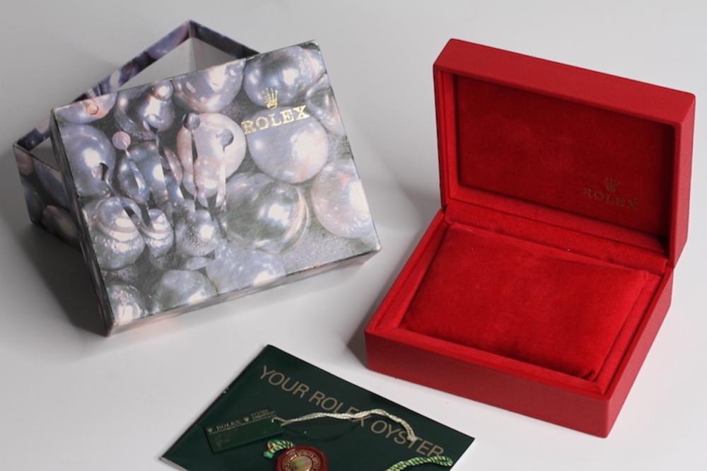 Sold Price: *TO BE SOLD WITHOUT RESERVE* ROLEX BOX, red leather box ...