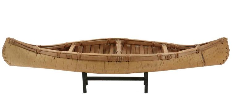 Sold Price: NATIVE AMERICAN CANOE MODEL - North American Indian Made ...