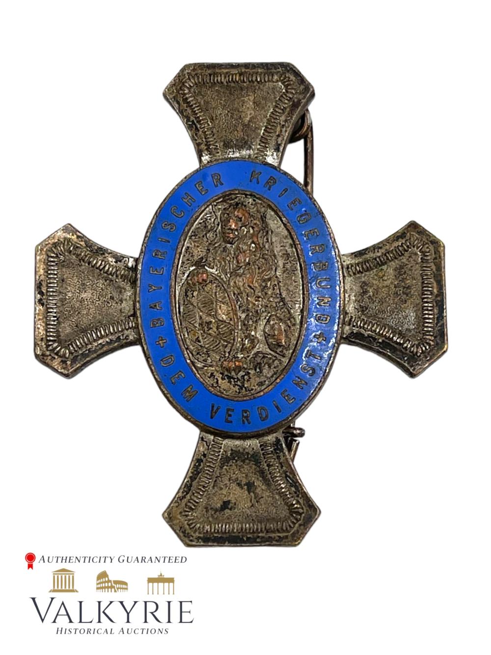 Sold at Auction: WWI Bavarian Veterans Cross of Merit 1918
