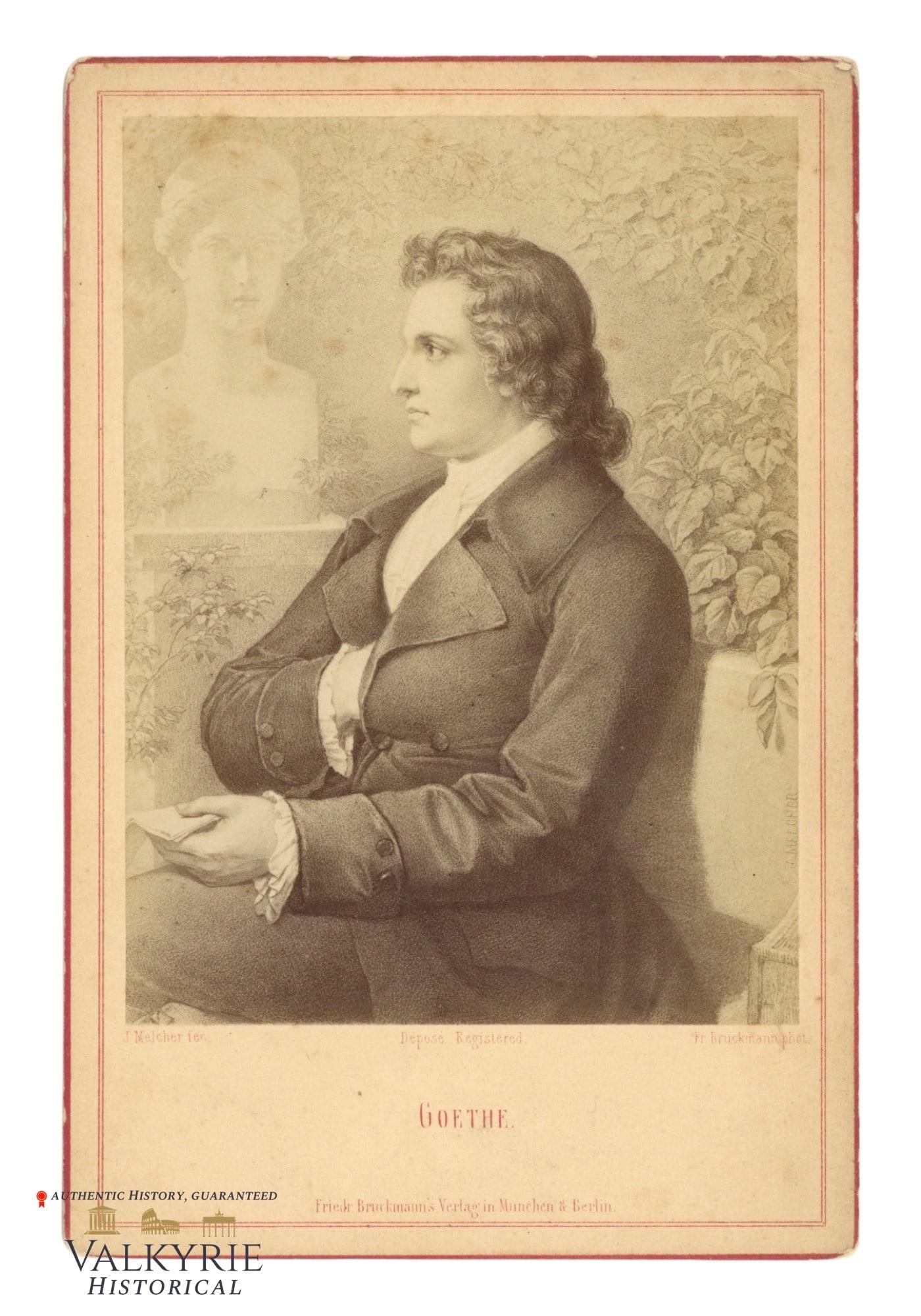 At Auction: Old Portrait of the Famous German Writer Johann Wolfgang ...
