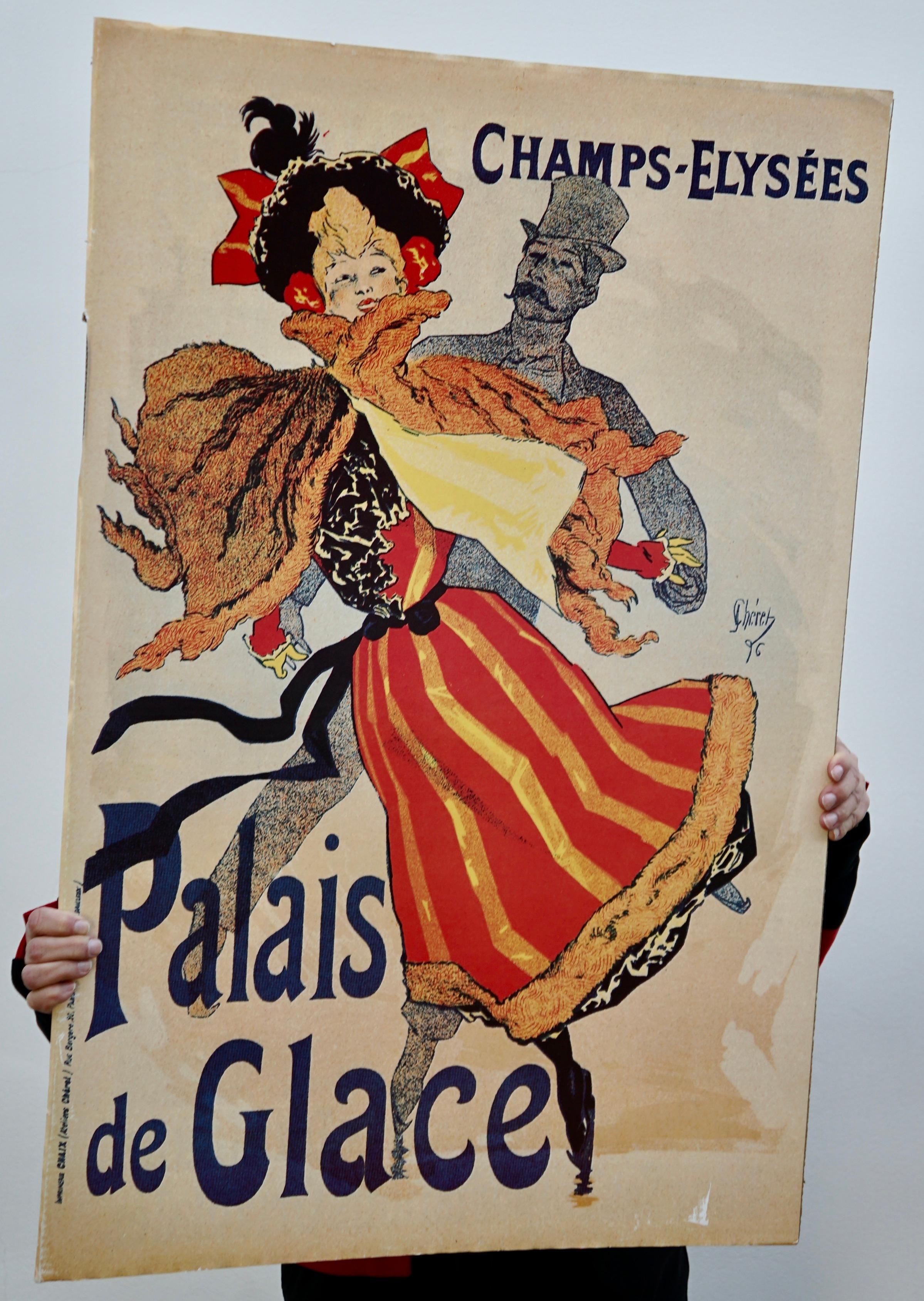 At Auction: After Jules Cheret Large Champs Elysees Palais De Glace ...