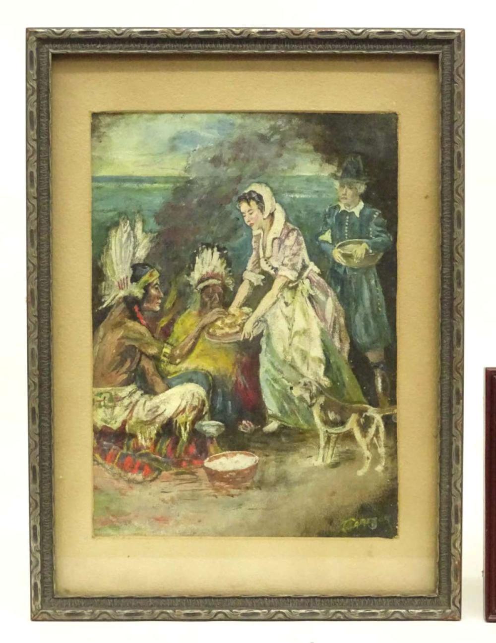 Bid Now: vintage signed Native American painting - March 1, 0123 10:00 ...