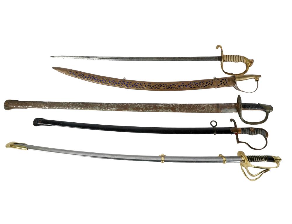 Lot - GROUP OF FIVE SWORDS