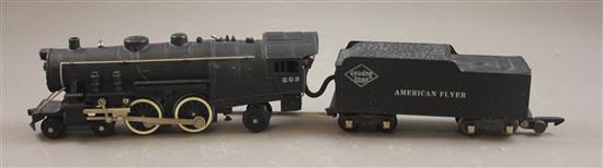 Lot - AMERICAN FLYER "S" GAUGE - READING STEAM ENGINE # 302 & TENDER