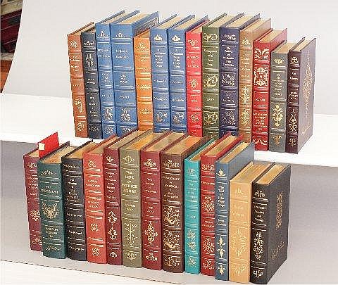 Lot - 27 VOLUMES LEATHER BOUND BOOKS BY THE LIBRARY OF AMERICAN FREEDOM