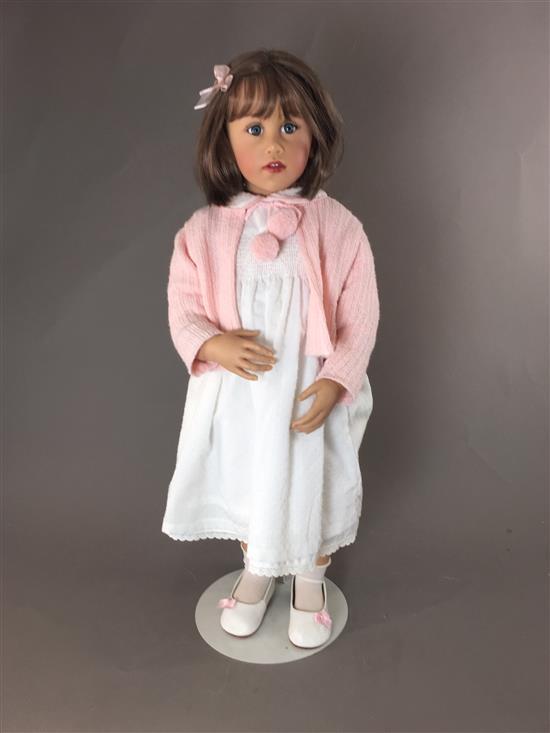 Lot - 26" GOTZ VINYL ARTIST DOLL "MARIN" BY SISSEL SKILLE. HUMAN HAIR ...