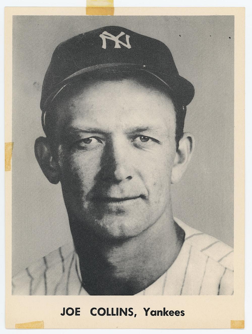Lot - 1955 1957 New York Yankees Joe Collins Picture Baseball Card