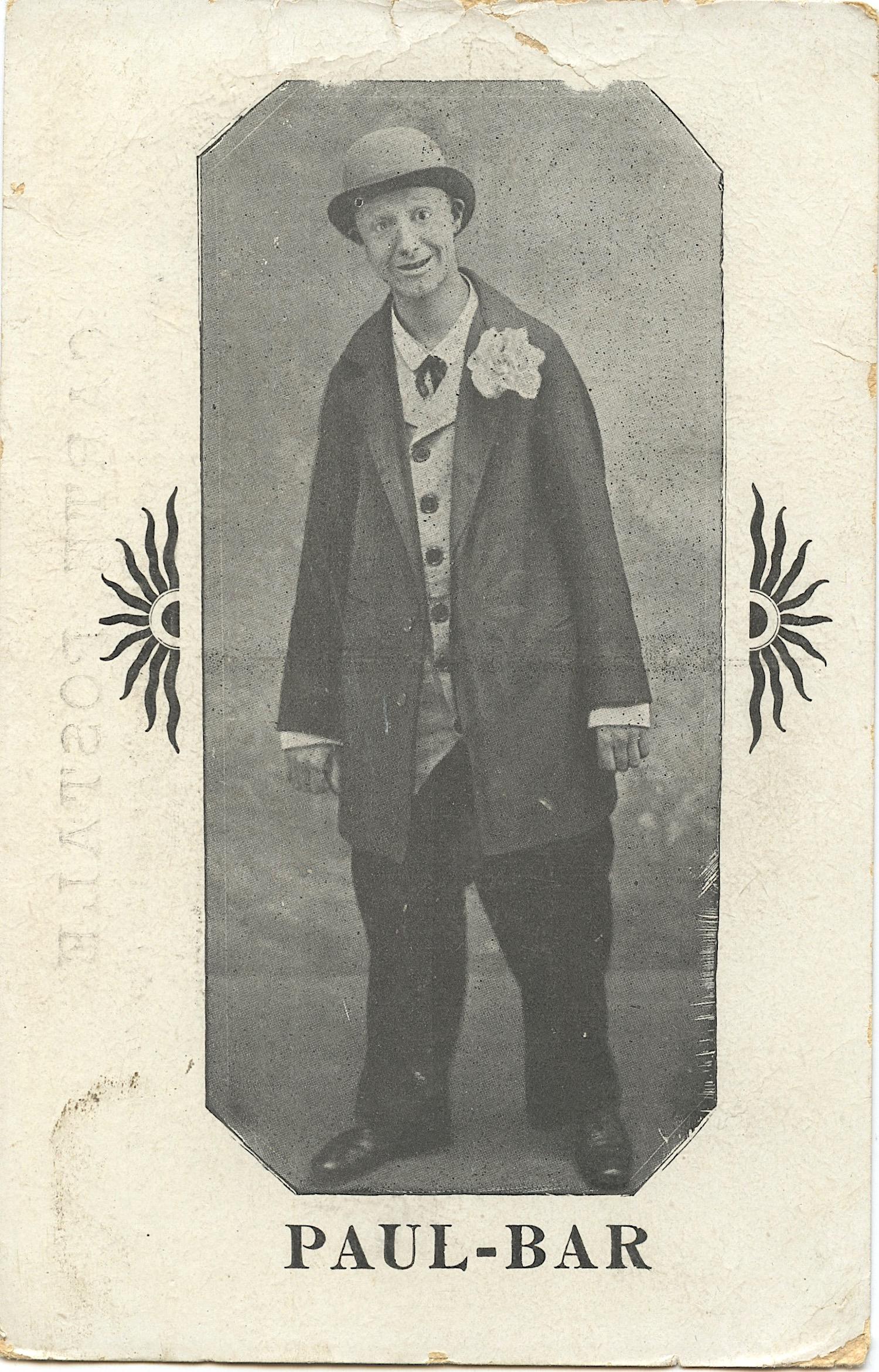 Lot - Antique / Vintage Rare Circus Actors Postcard 1900s - 1910s