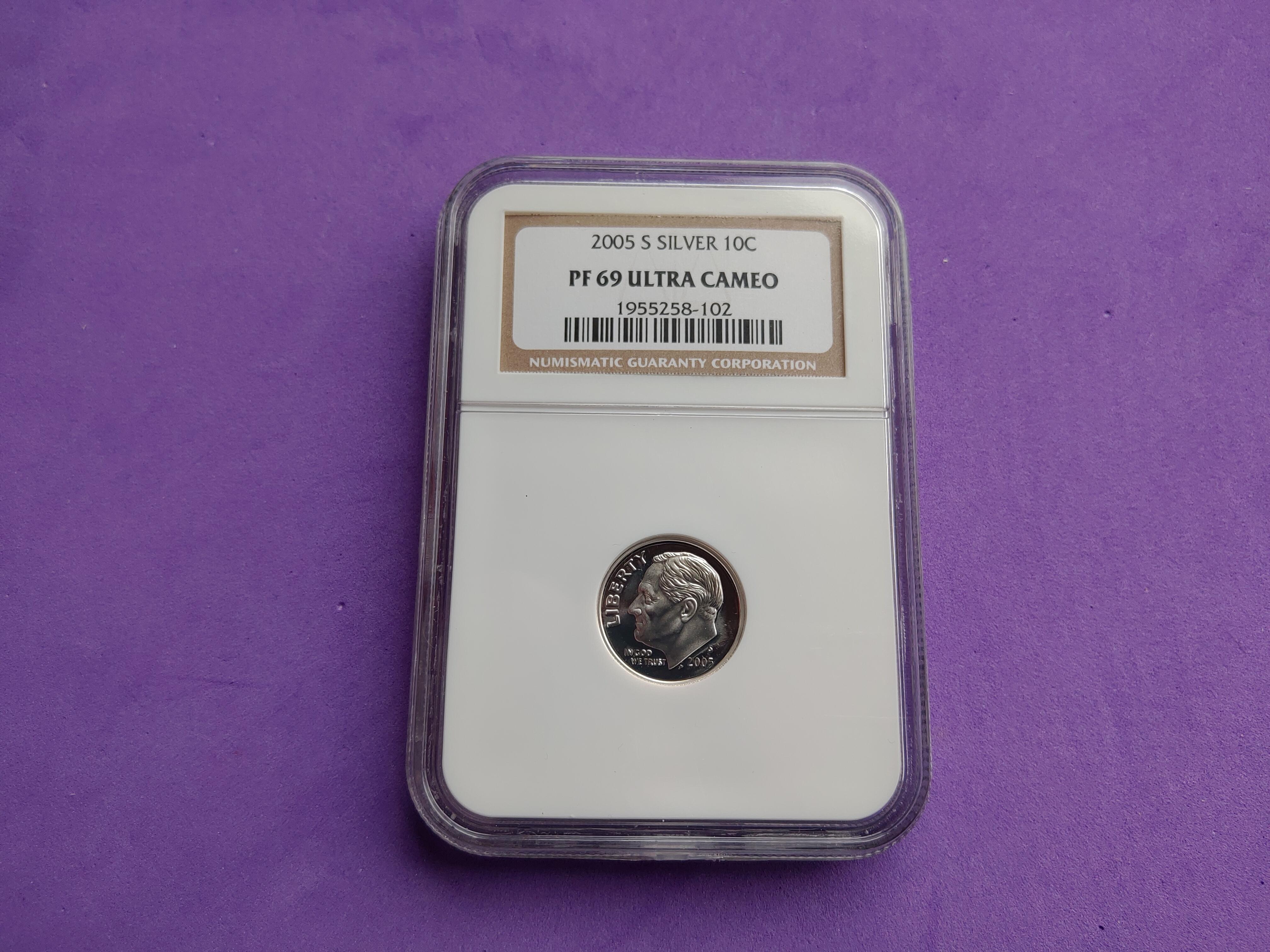 Lot - 2005 S Silver Proof Dime PF 69 Ultra Cameo