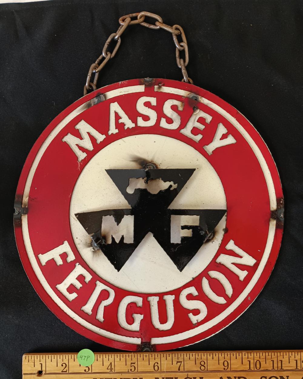 At Auction: Metal 3-D Welded Massey Ferguson Sign