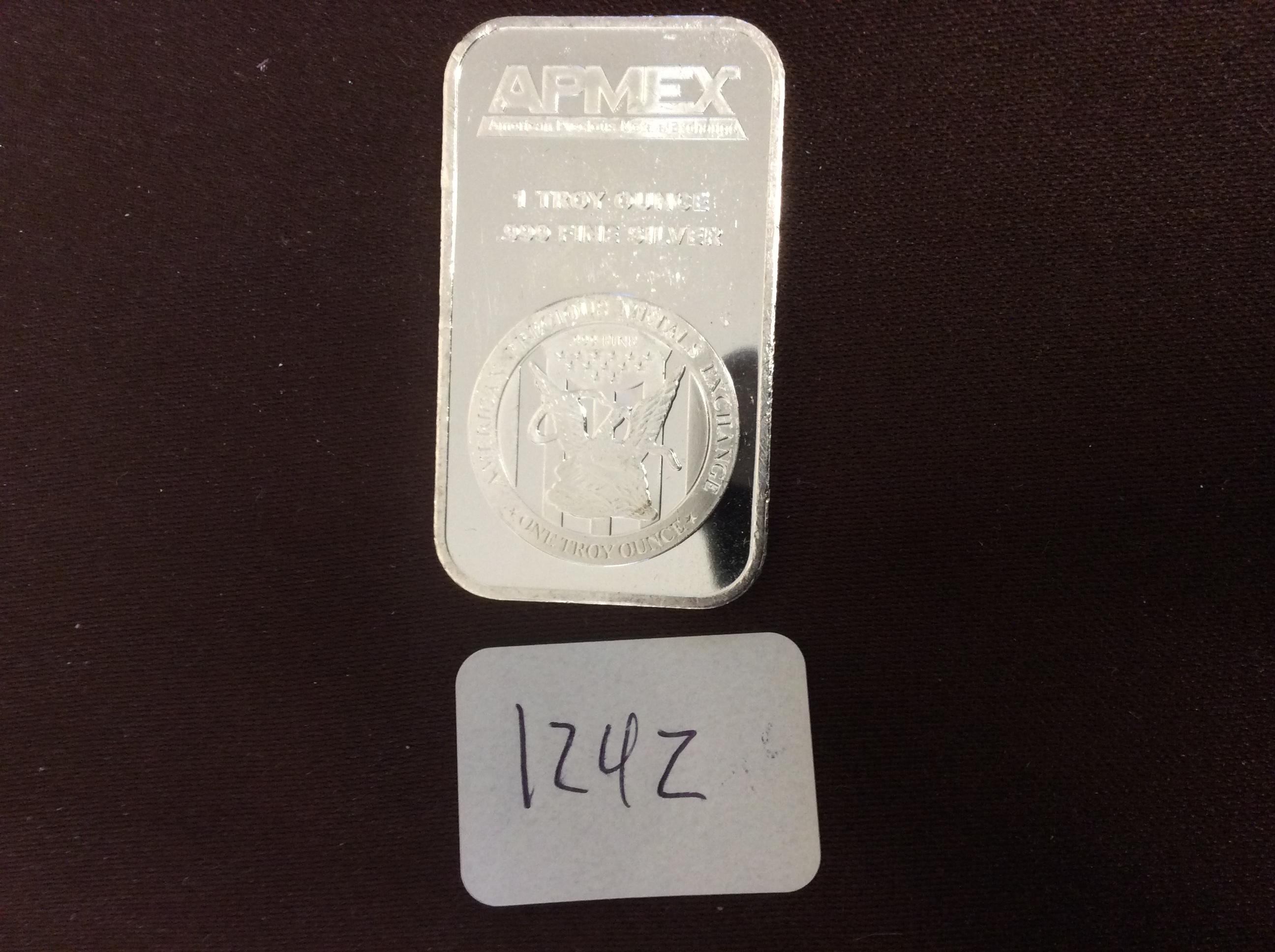 Lot - 999 Fine Silver 1 Troy Oz APMEX Silver Bar