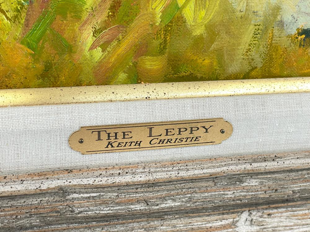 Lot - KEITH CHRISTIE "THE LEPPY" OIL ON CANVAS