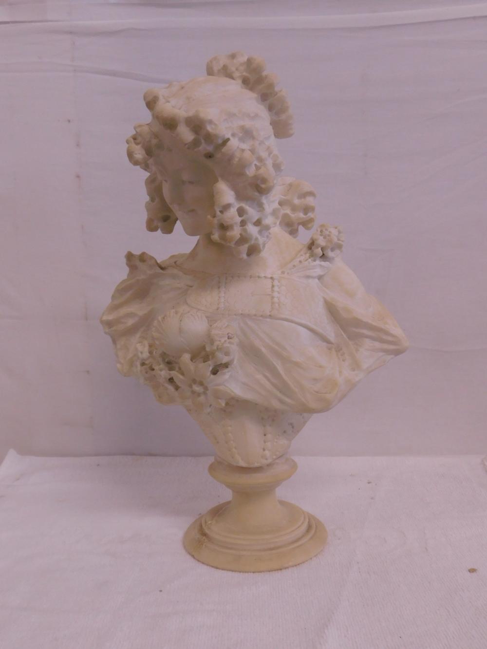 Lot - Marble Bust of Lady