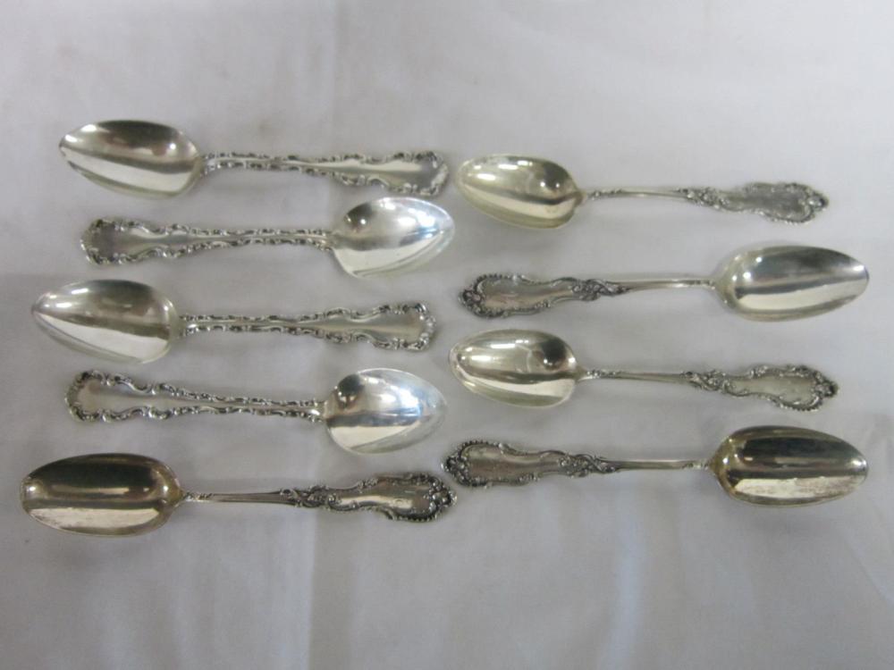 Lot - 2 Sets Sterling Teaspoons