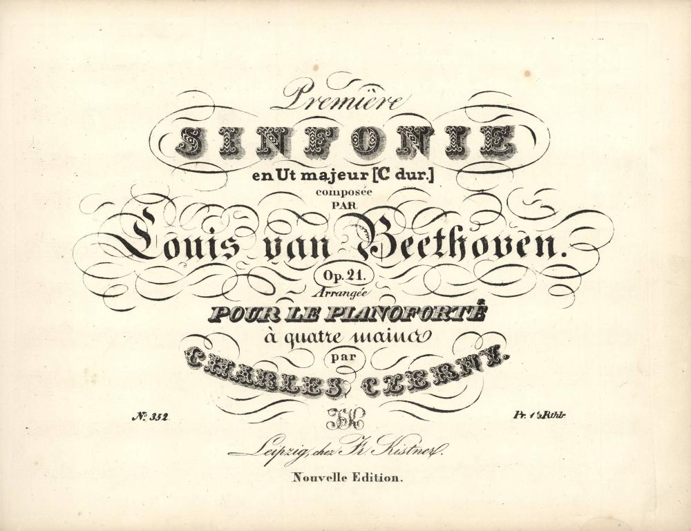 At Auction: [Music. Sheetmusic]. Beethoven, L. van. Sinfonies. 1st-3rd ...