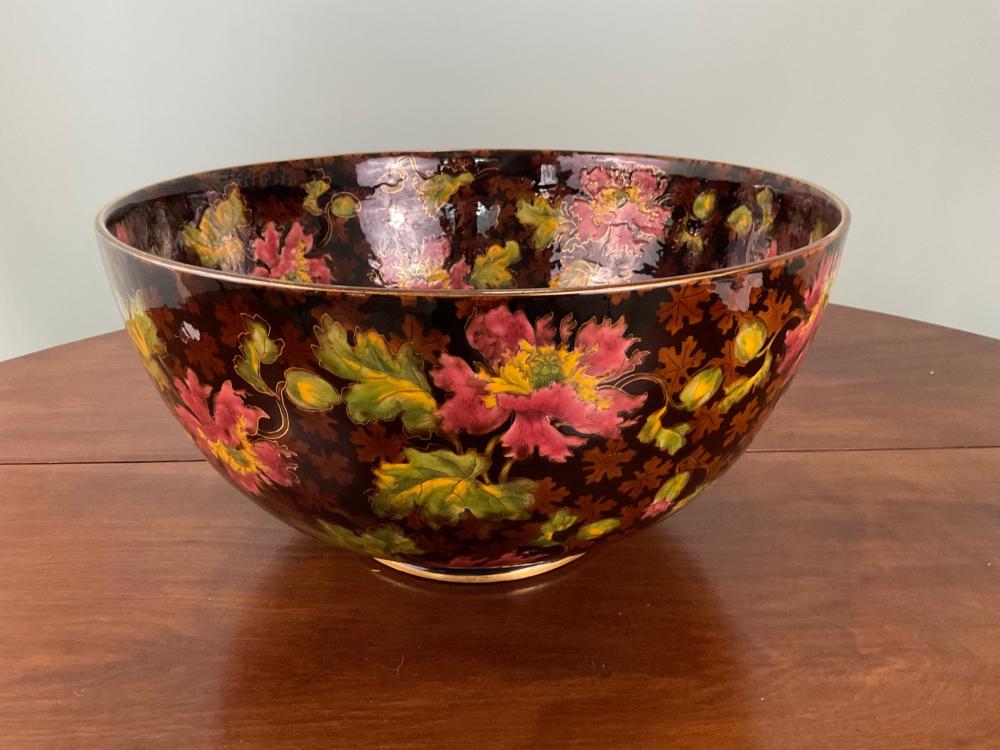 Lot - Very Large Floral Decorated Center Bowl