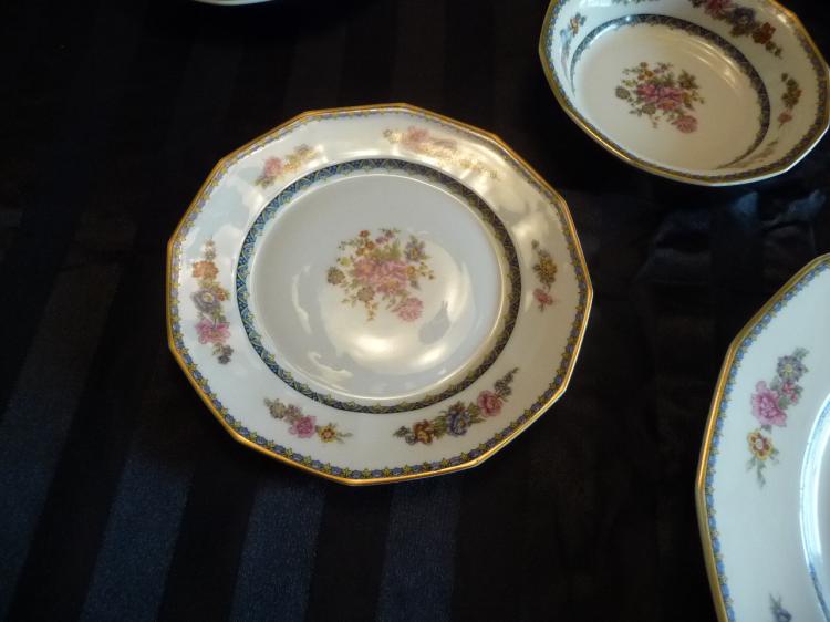 Sold Price: ANTIQUE LIMOGES FRENCH CHINA 92 PIECE DINNERWARE SET ...