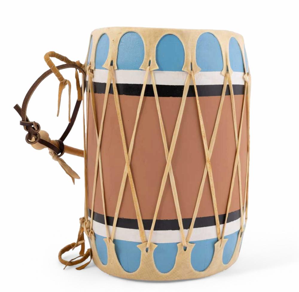 At Auction: Native American Cochiti Pueblo Ceremonial Drum after RedBird