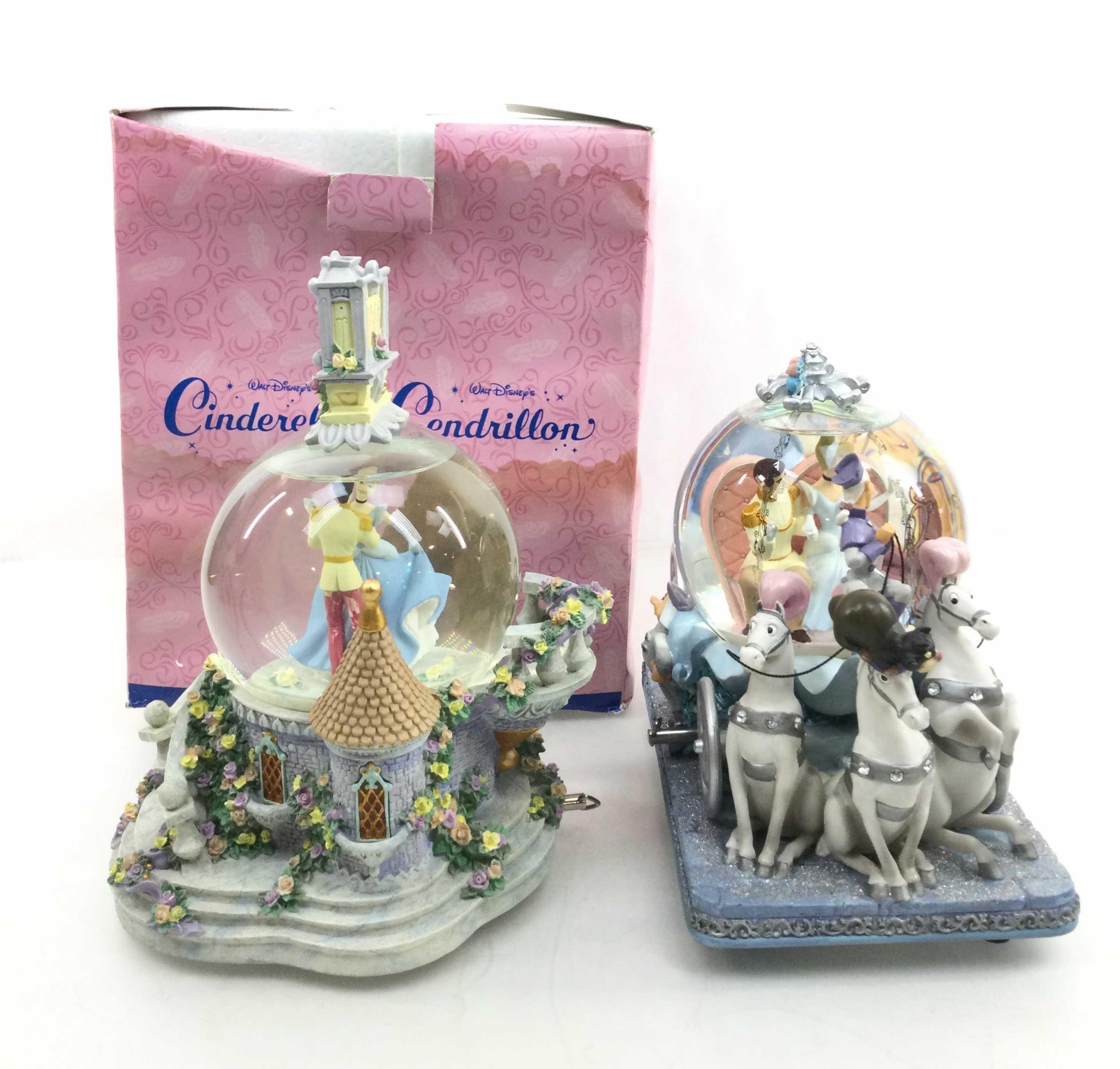 Lot - Disney Cinderella Music Box Snow Globes
