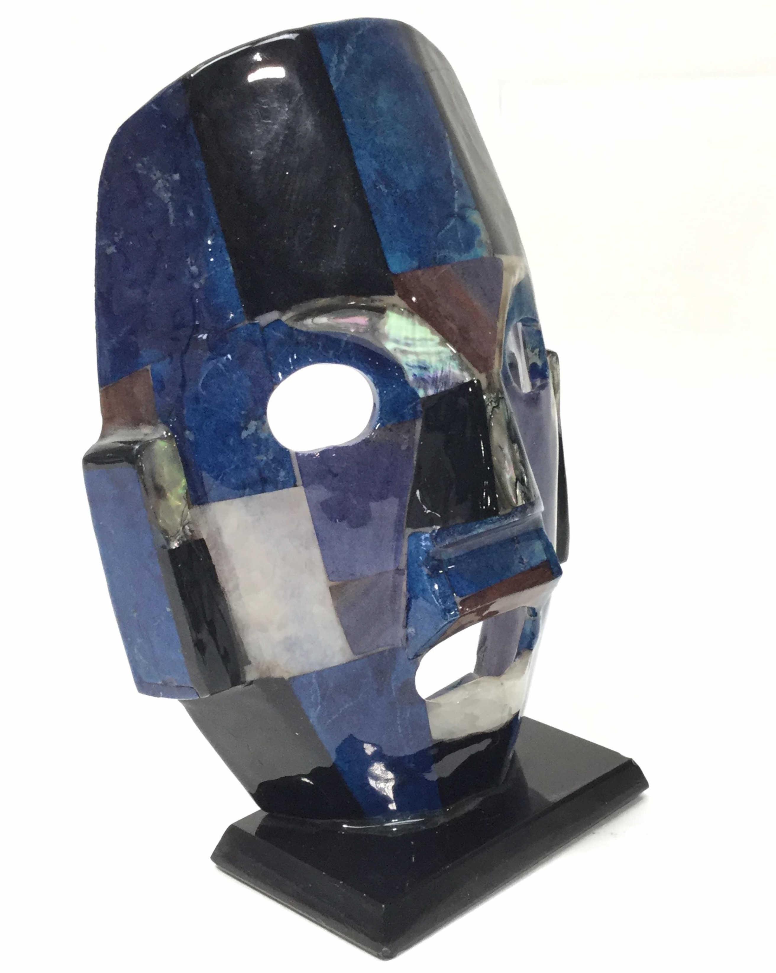 Lot - Peruvian Mosaic Gemstone Folk Art Burial Mask