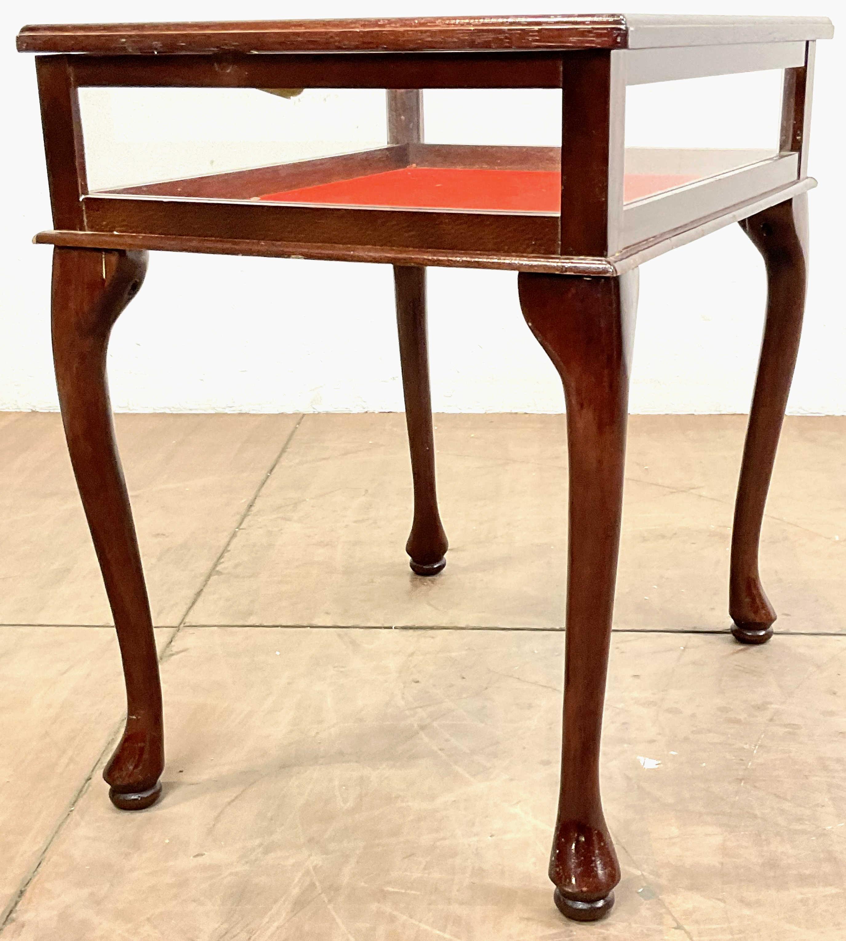 Lot - Queen Anne Influenced Wood Curio Side Table