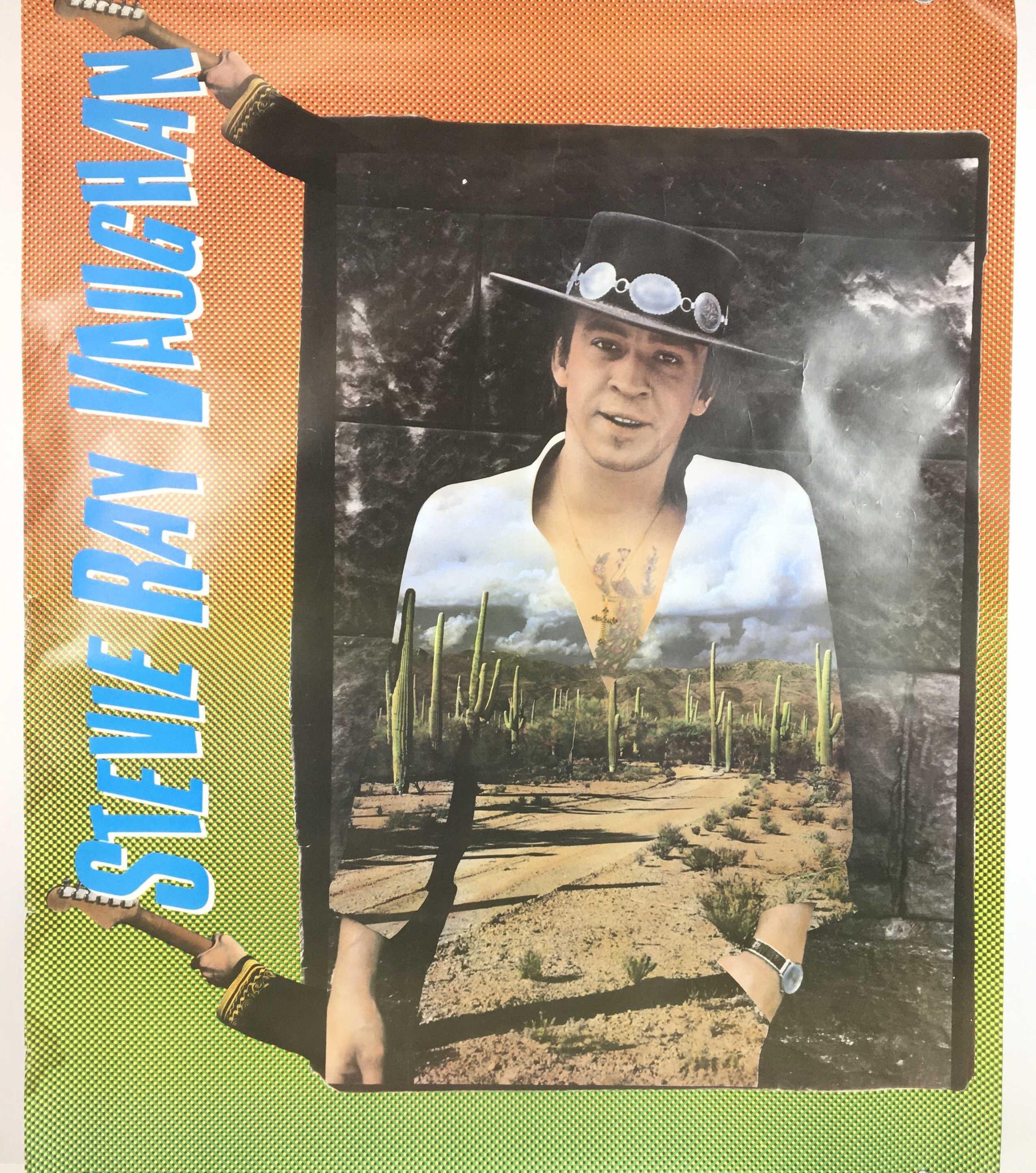 Lot - Rare Vintage Stevie Ray Vaughn Poster