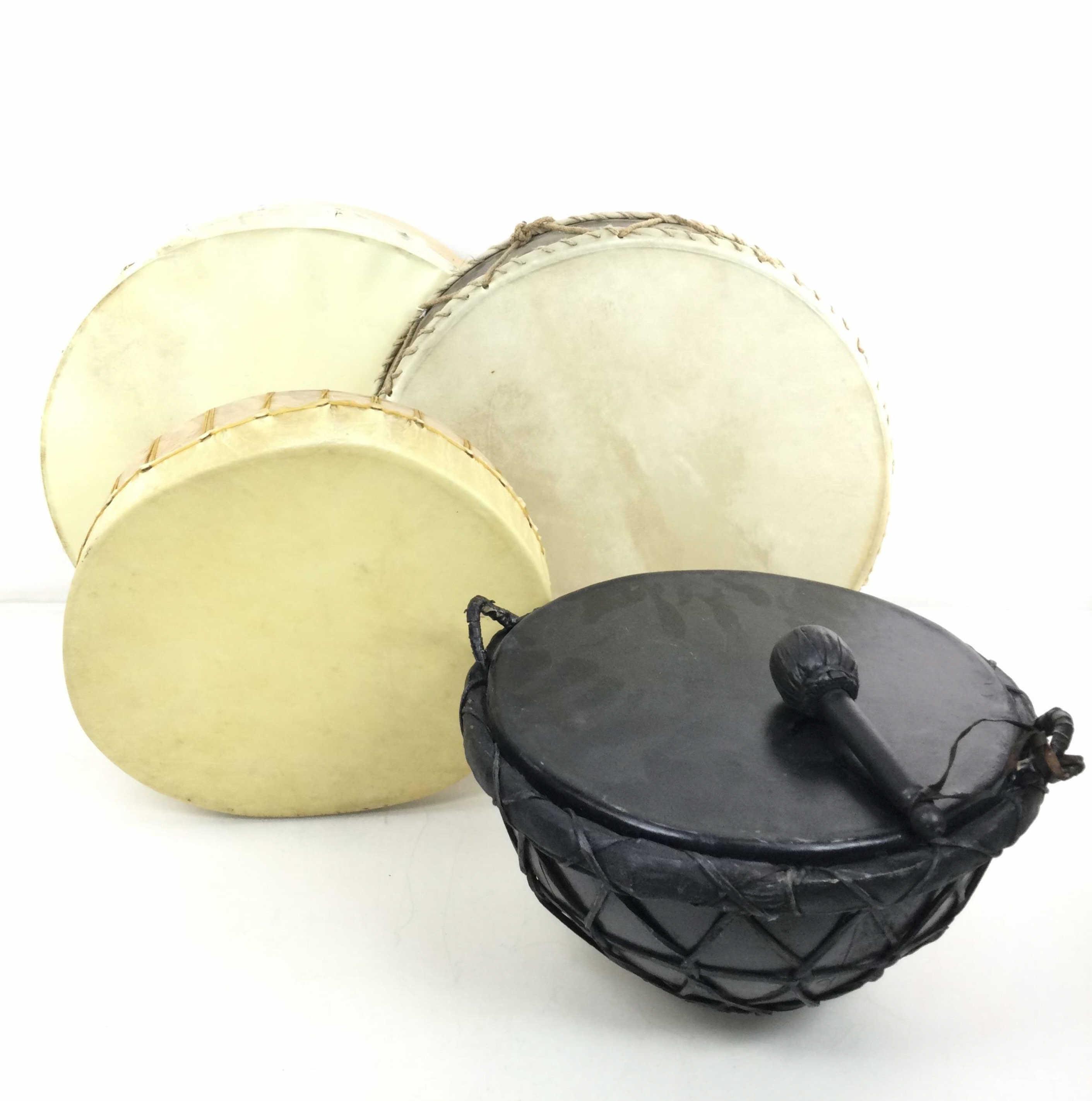Lot - Wooden Frame Hand Drums