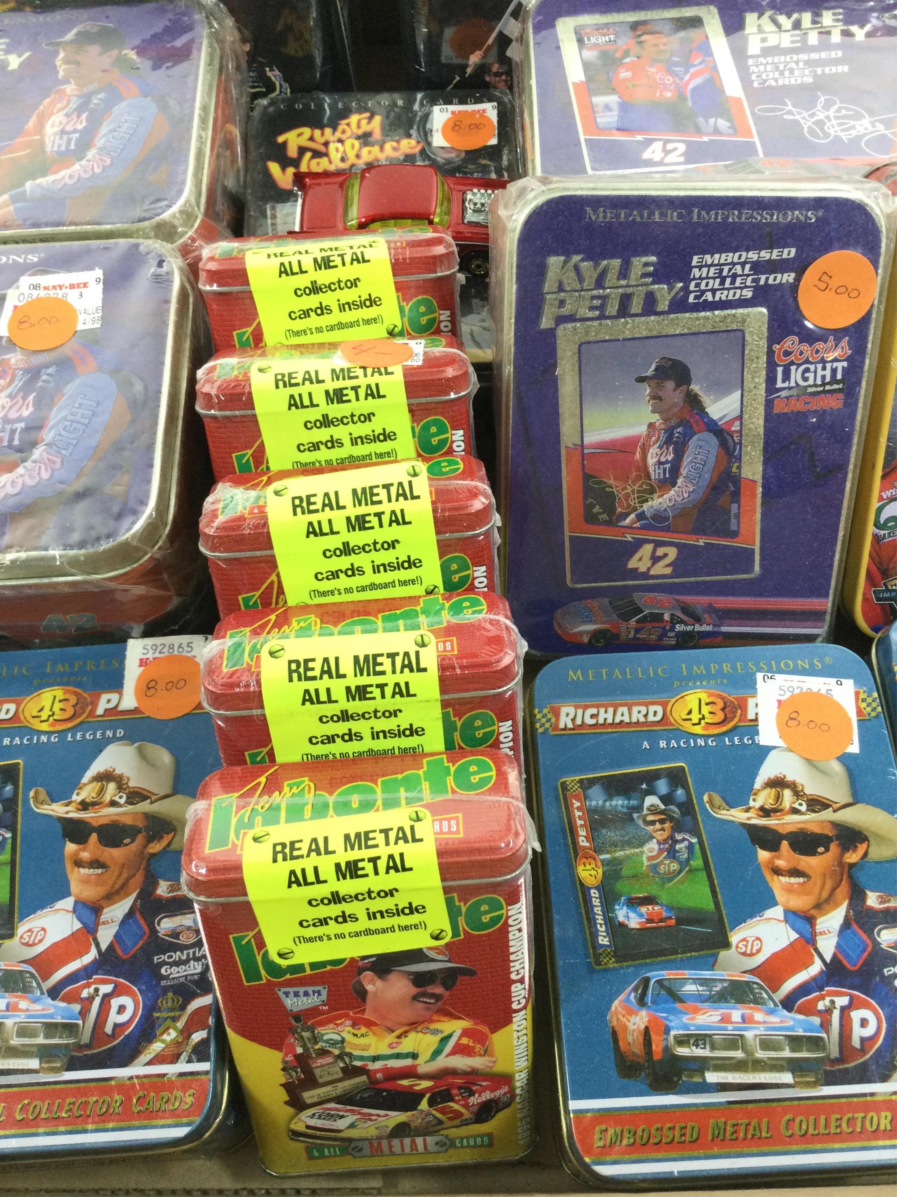 Lot - Vintage Sealed NASCAR Trading Card Tins