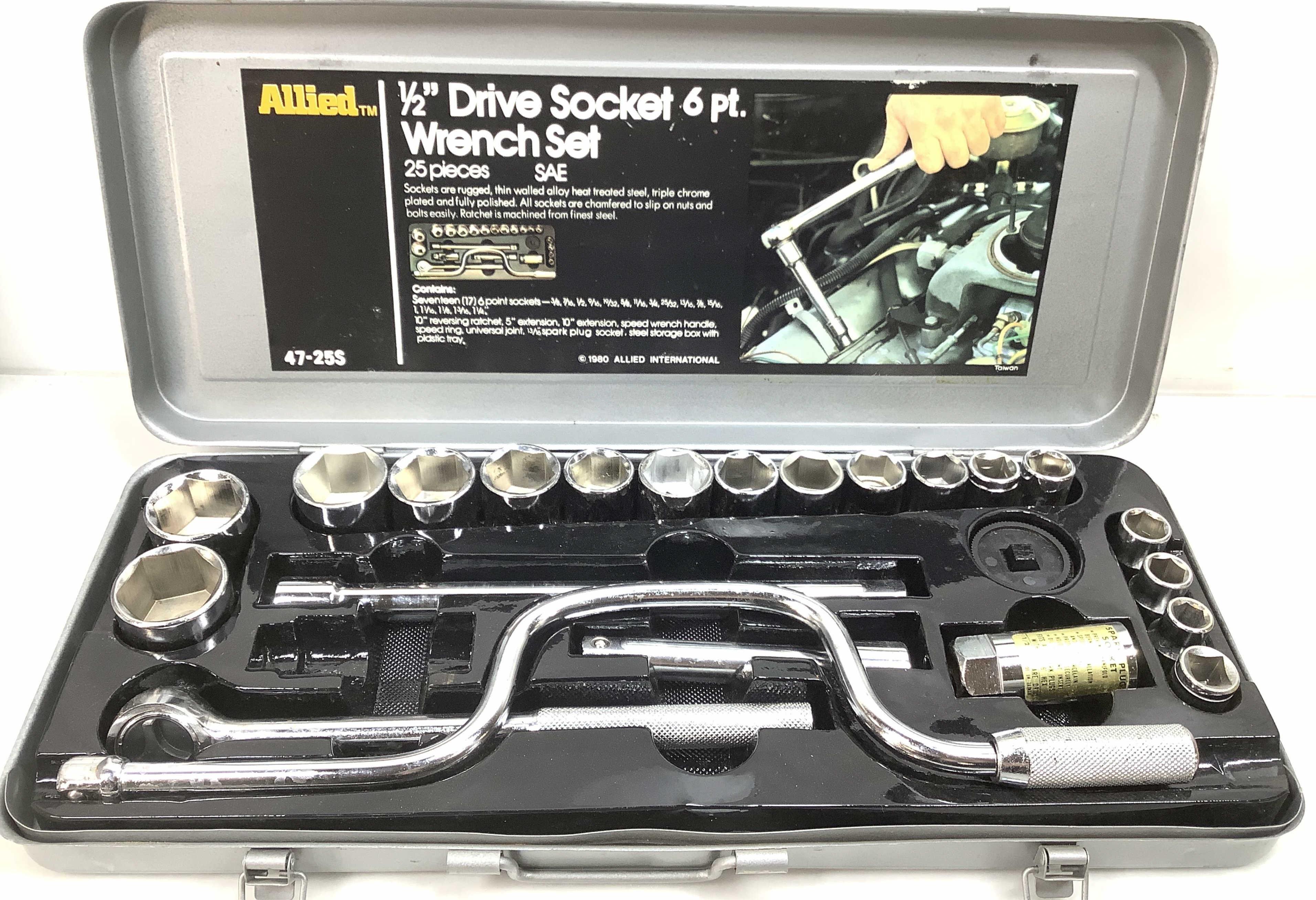 Lot - (8) Pt Tools 75 Piece Set & Allied Wrench Set
