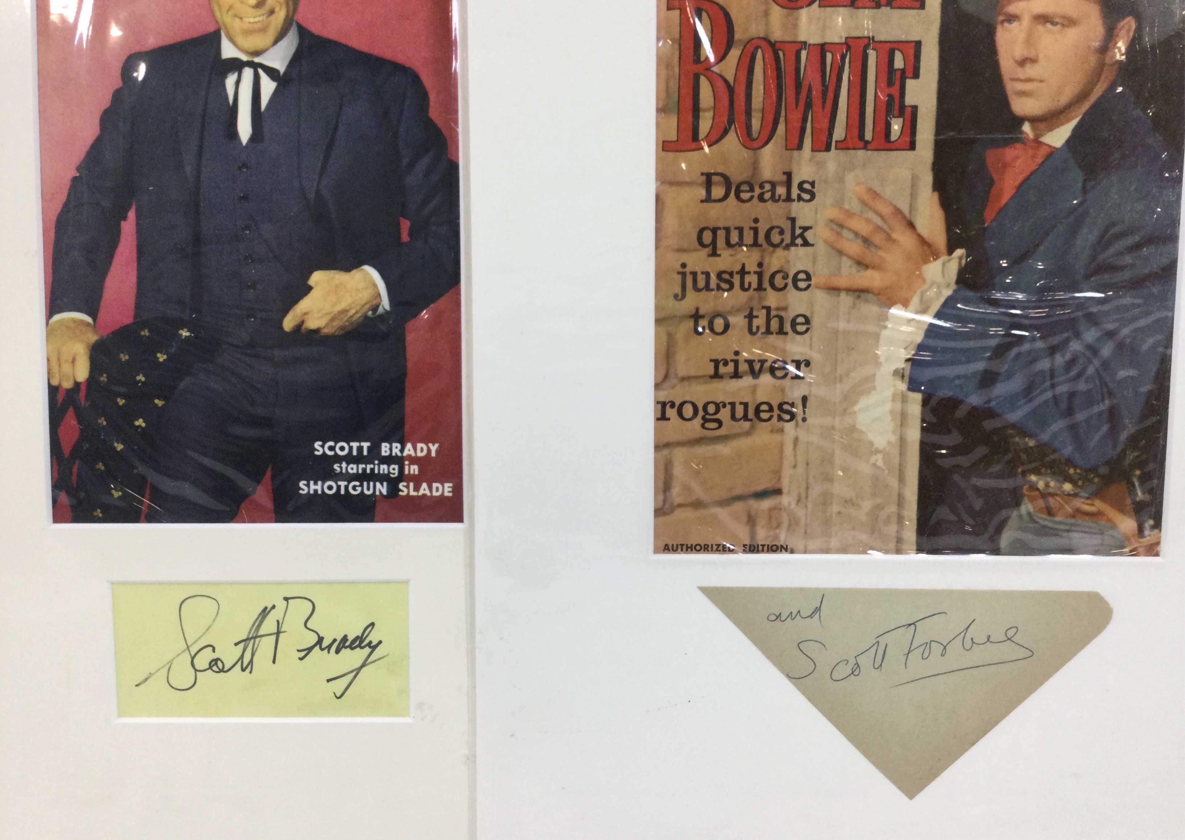 Lot - Scott Brady & Scott Forbes Autographs