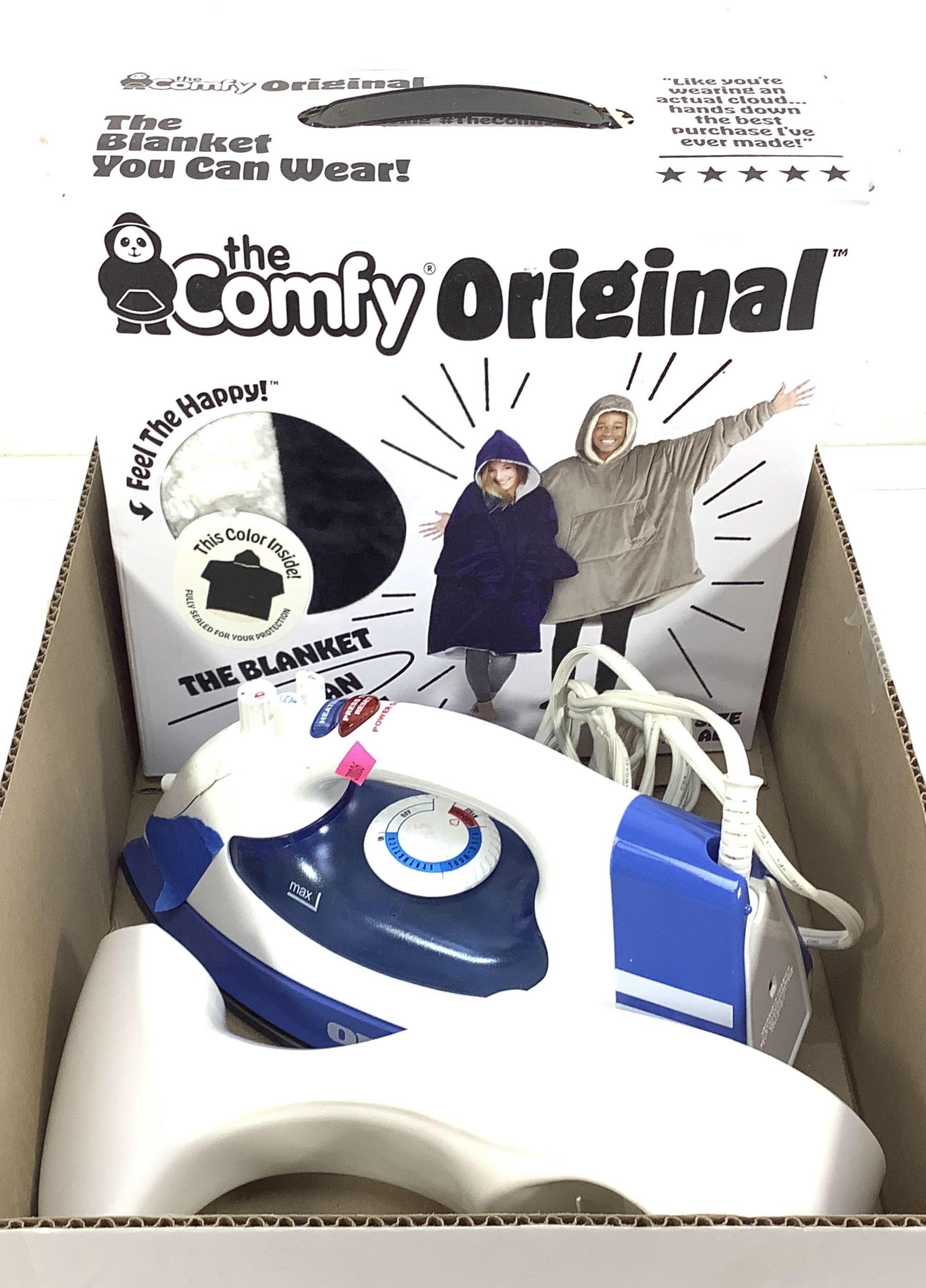 Lot - Oreck Max Iron, The Comfy Original Blanket