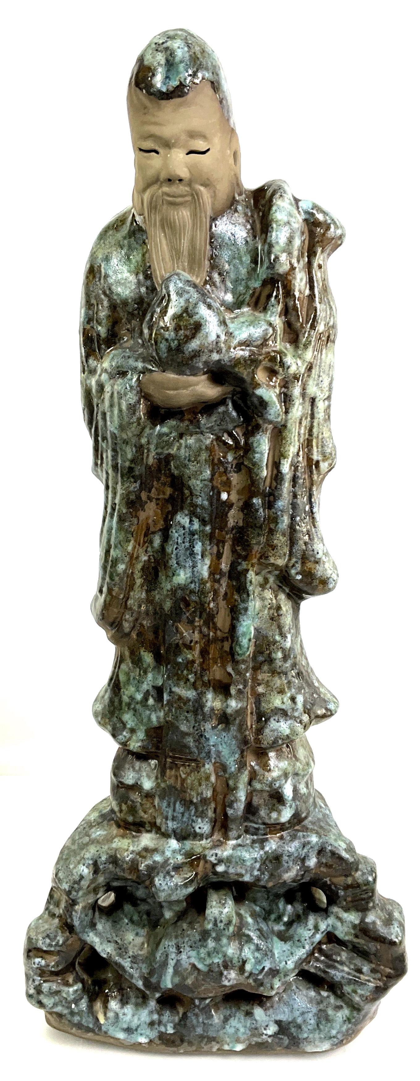 Lot - Chinese Figure Of Shou God Of Longevity Sculpture