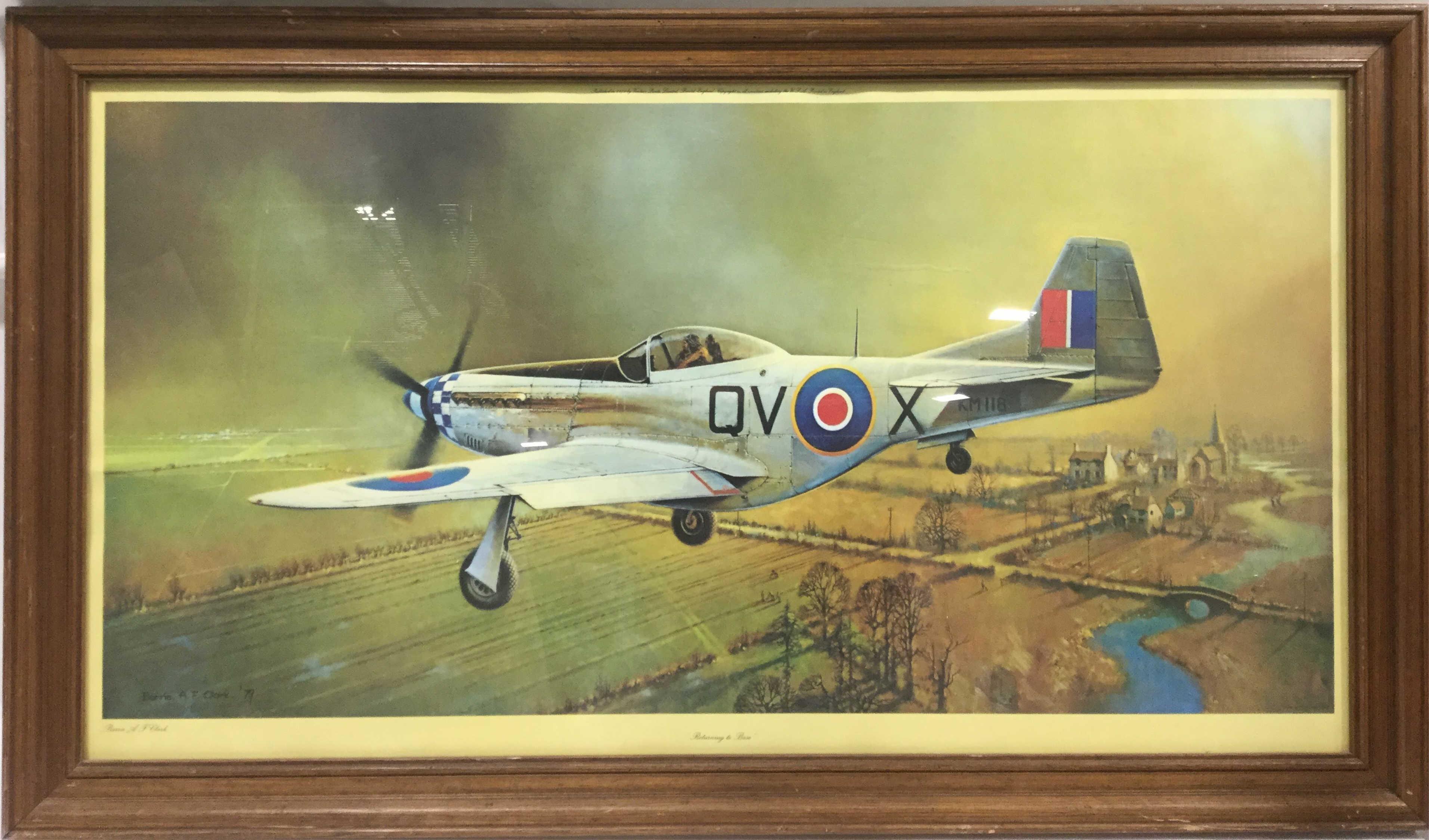 Lot - Barrie A. F. Clark "Returning To Base" Print