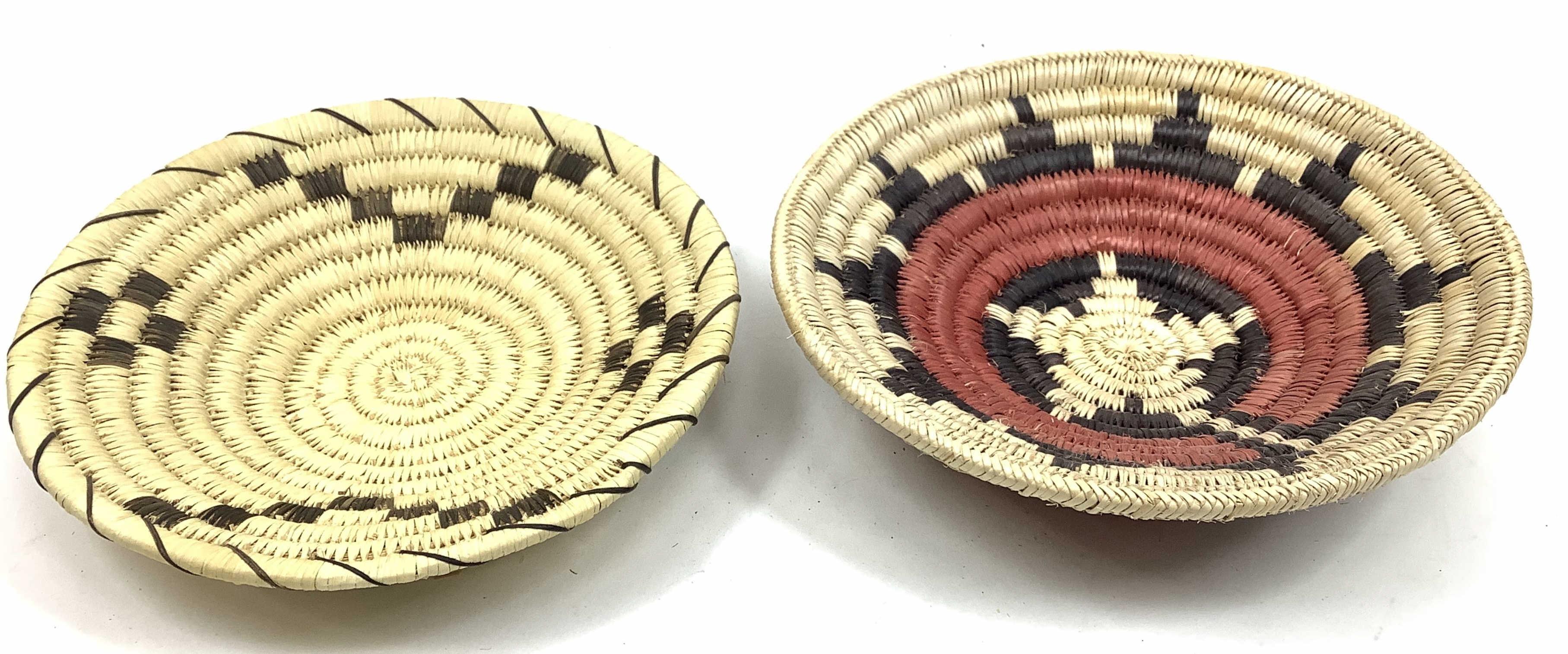 Lot - (2pc) Native American Navajo Wedding Baskets