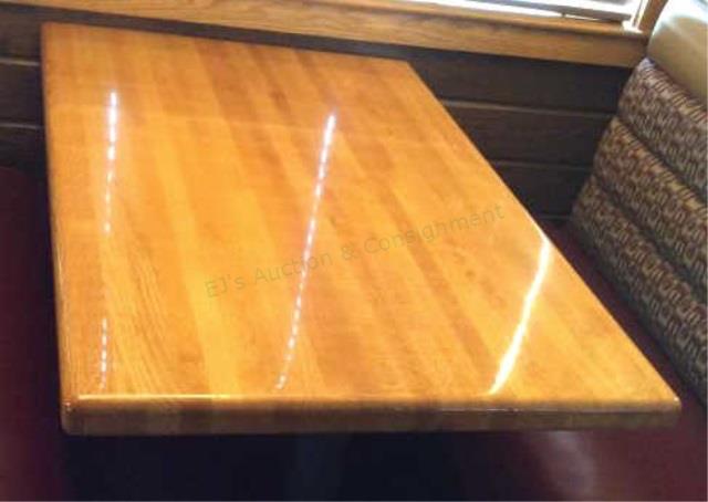 Lot - (1) 48 X 30" Wood & Metal Dining Table