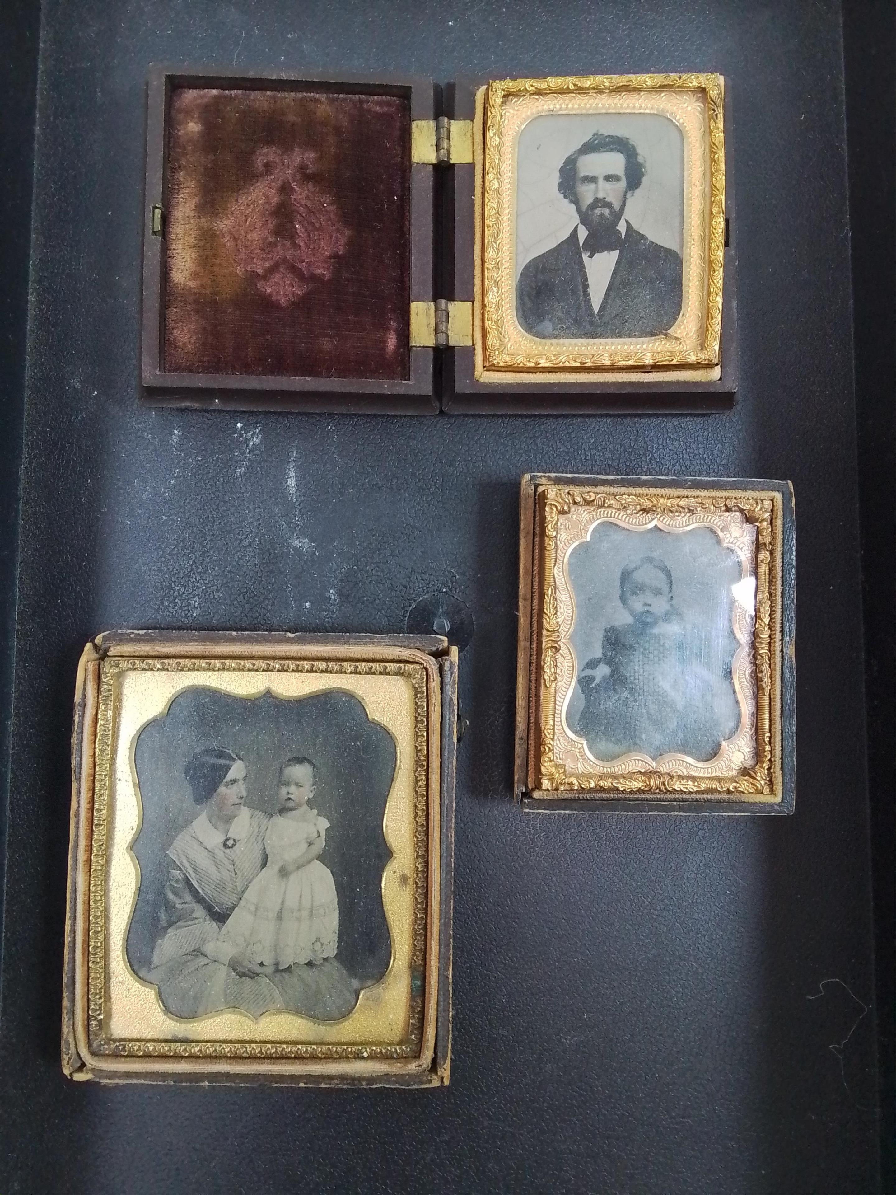 Lot - (3) Antique Tintype & Ambrotype Photographs