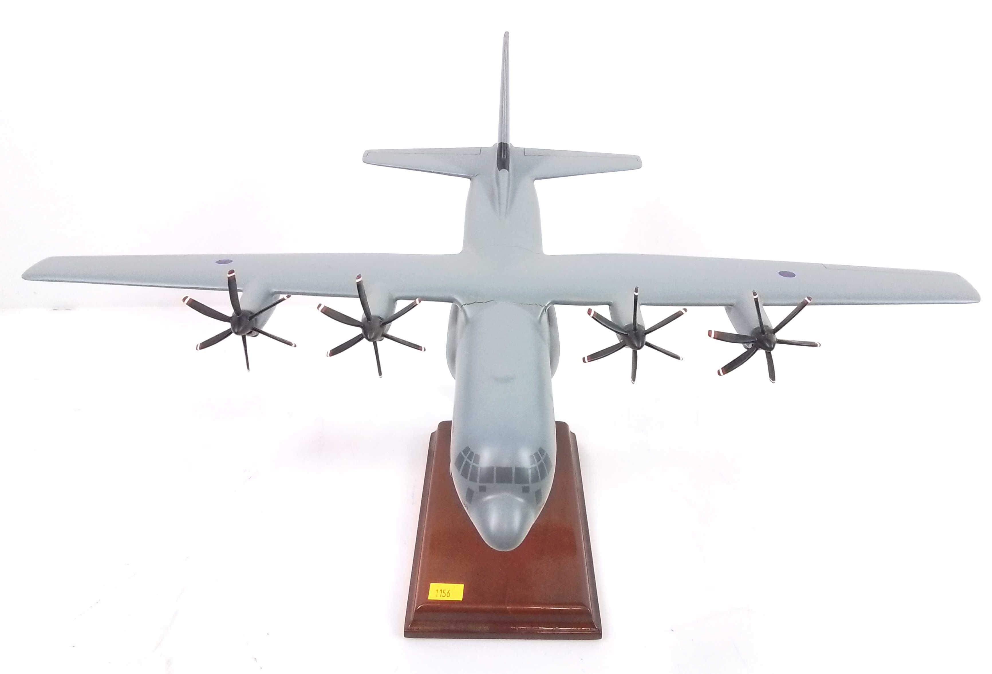 Lot - Royal Air Force C-130 Wood Plane Desk Model