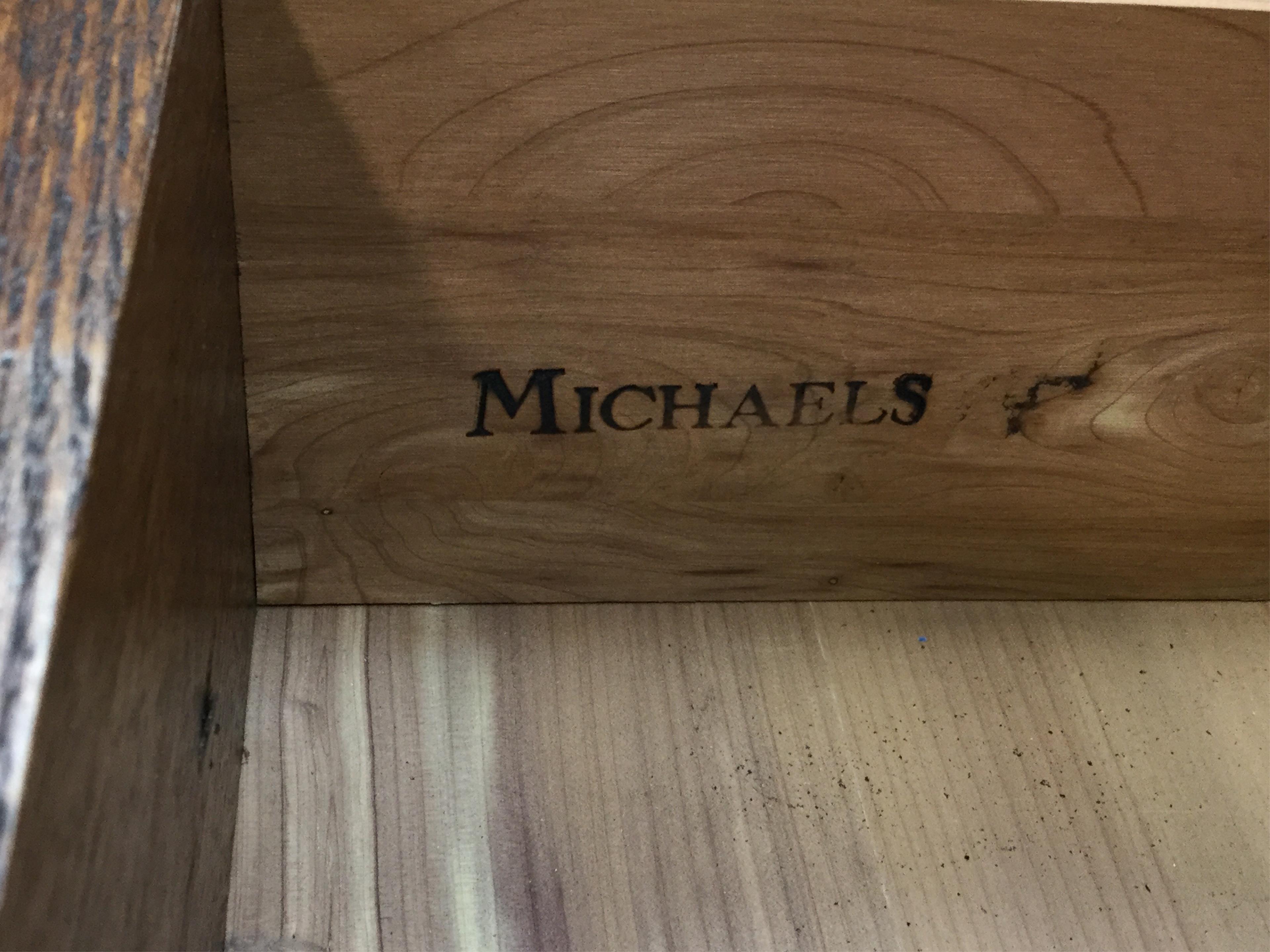 Lot - Vintage Michaels Mission Style Cedar Lined Oak Cabinet