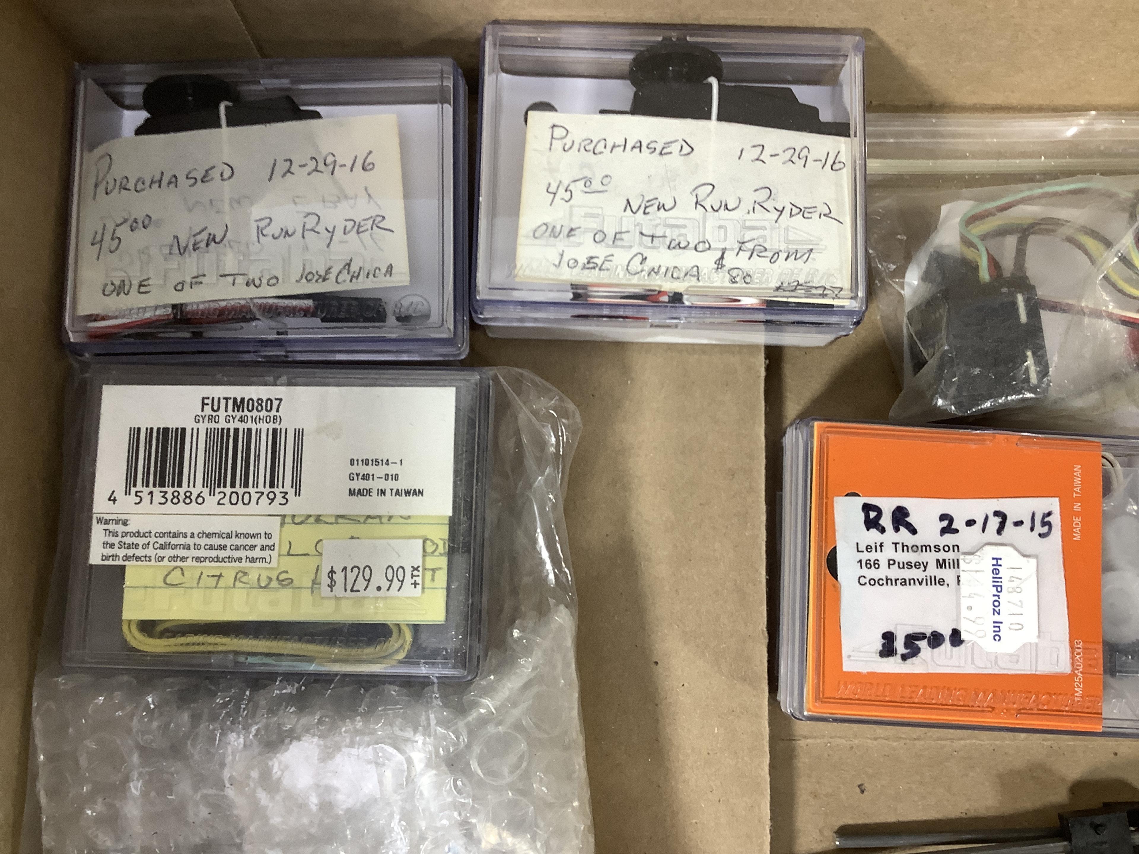 Lot - RC Radio Control Parts, Servos