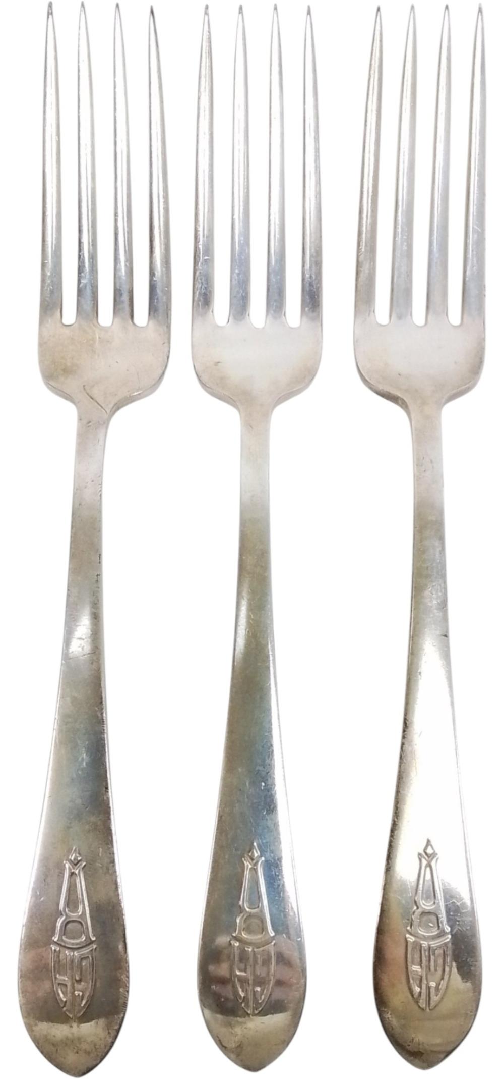 Lot - (3) Dominick & Haff Sterling Pointed Forks