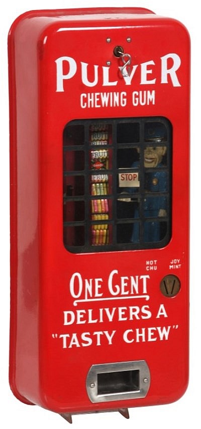 Lot - Pulver Animated Coin-Op 1 cent Gum Machine