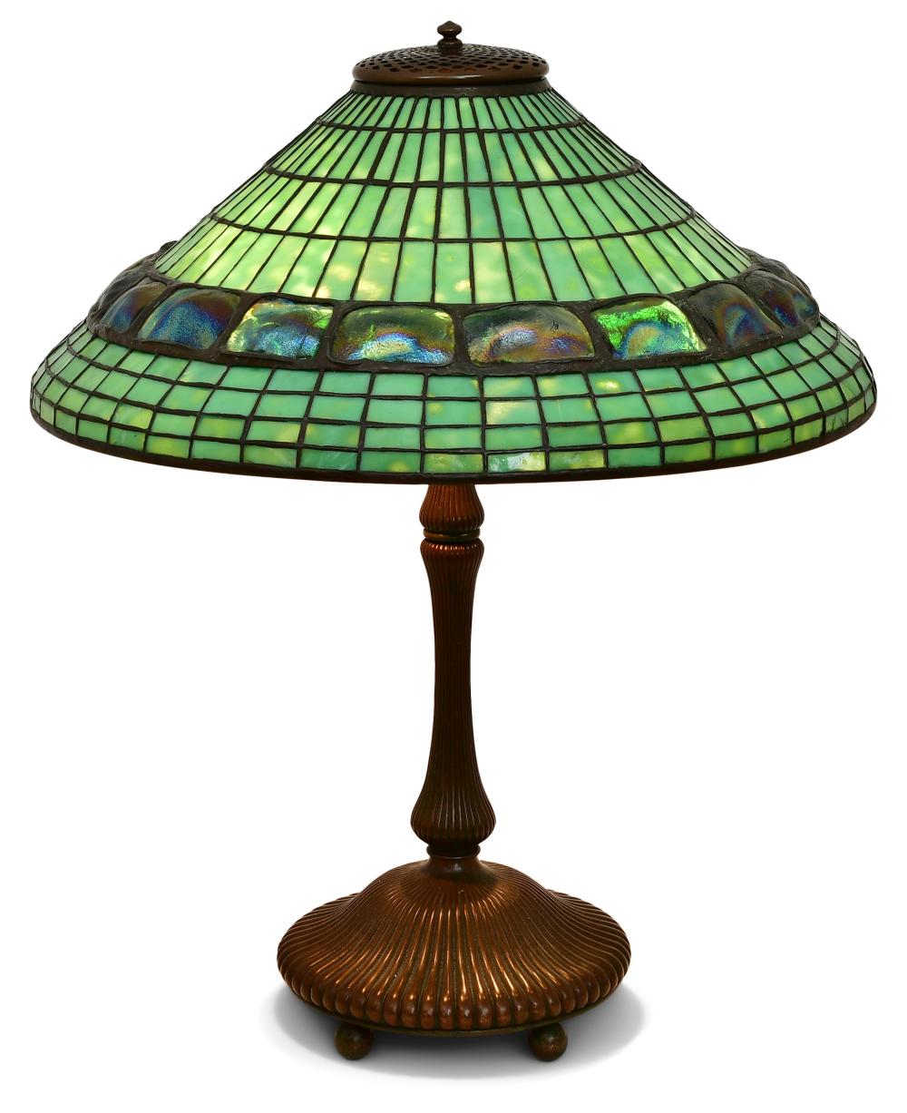 Lot - Tiffany Studios "Turtle-Back" Table Lamp