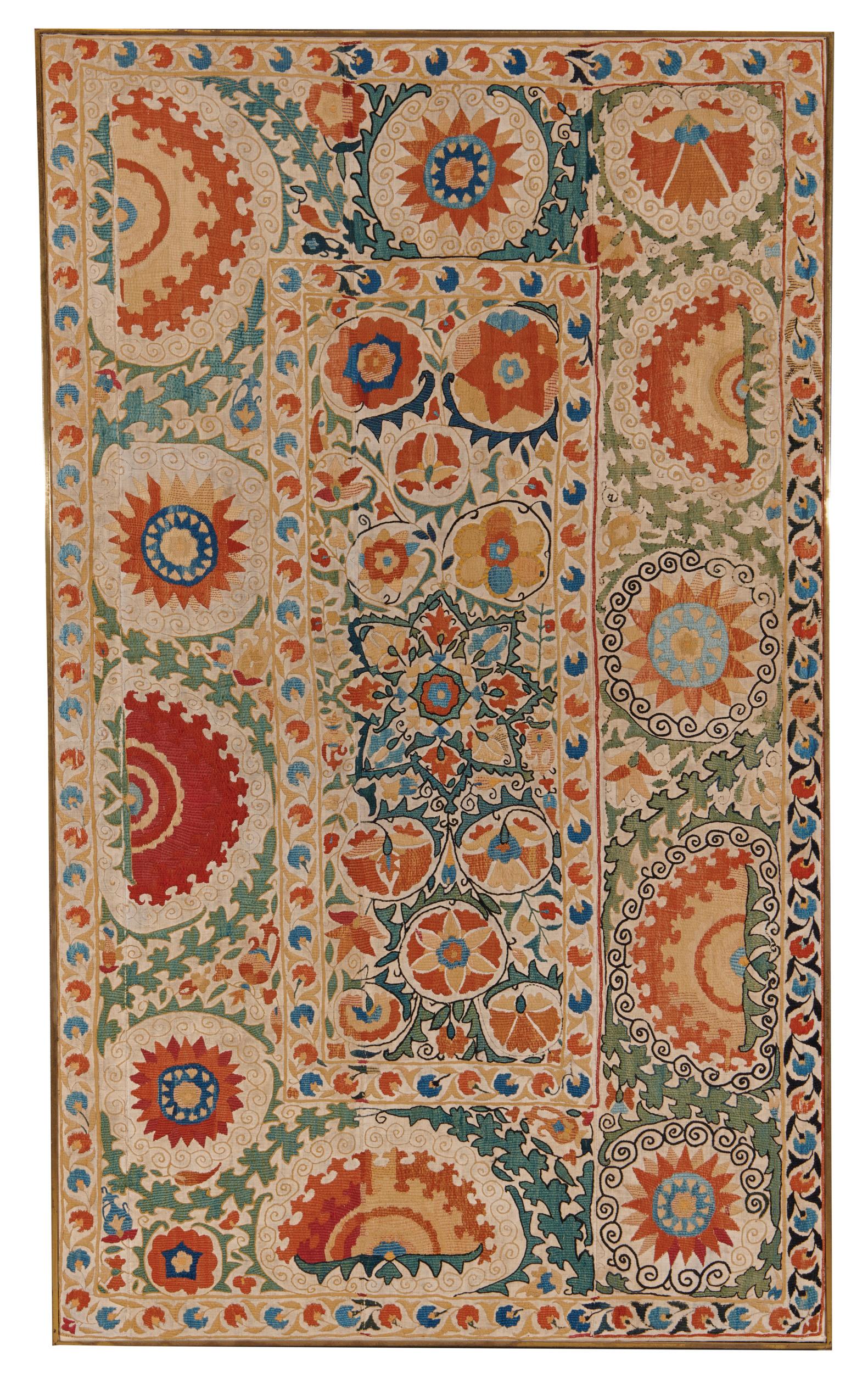 Lot - Suzani Style Kaitag Technique Embroidery, Central Asia, 20th century