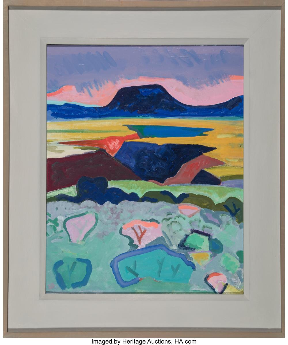 Sold Price: David Barbero (American, 1938-1999) On the Mesa Acrylic on ...